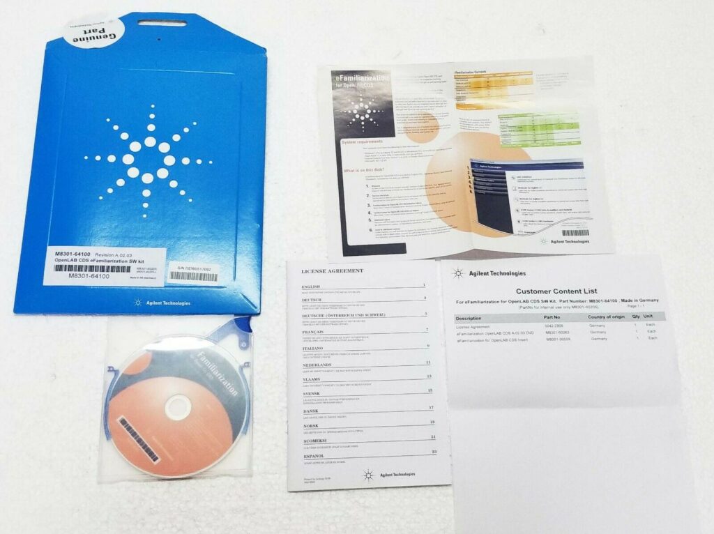 Agilent M8301-64100 EFAMILIARIZATION FOR OPENLAB CDS SW KIT – SOFTWARE ...