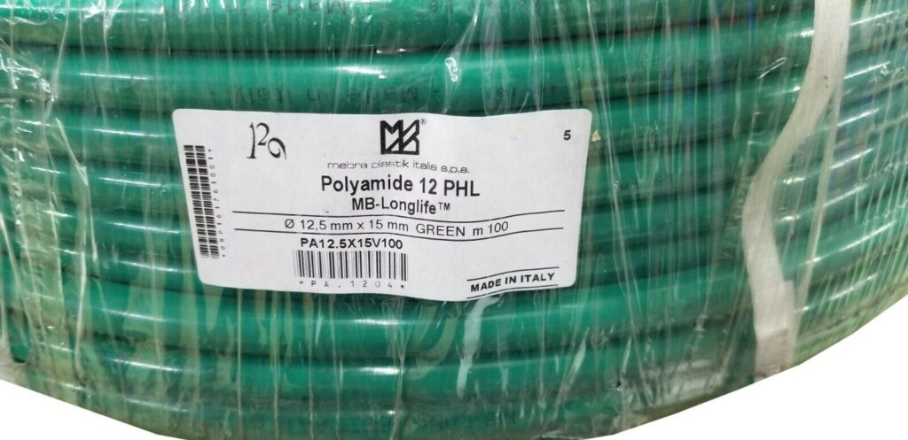 Polyamide 12 PHL Nylon Tube PA12.5X15V100 MB-Longlife 100 M Green Color Tube – Electro Extreme
