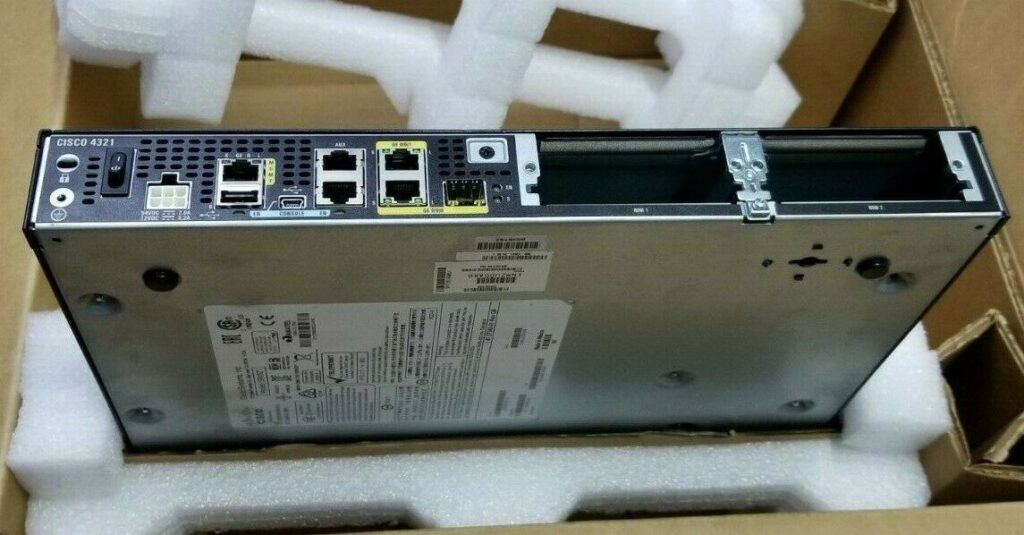 New Cisco ISR4321/K9 Integrated Services Router, 2x GE, 2NIM, 4G FLASH ...