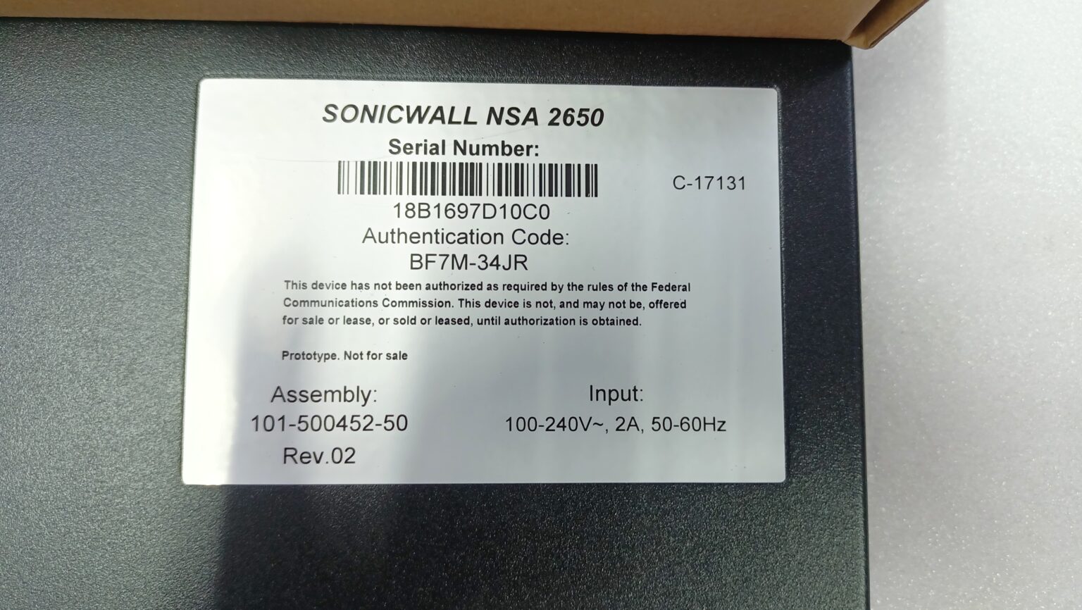 Sonicwall NSA 2650 Firewall Appliance – 16 Port Network Security ...