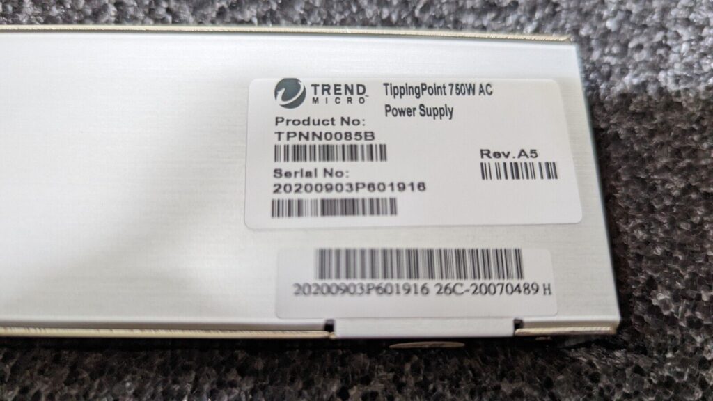 Trend Micro TPNN0085B Tipping Point 750W AC Power Supply – Electro Extreme