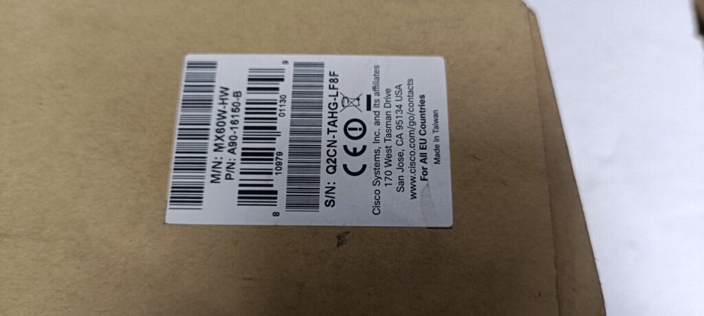 Cisco Meraki MX60W Security Appliance + Integrated Wireless A90-16150-B ...