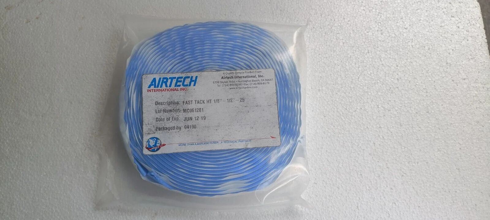 AIRTECH MC061281 FAST TACK HT 1/8"-1/2"-25' High Tack Sealant Tape for ...